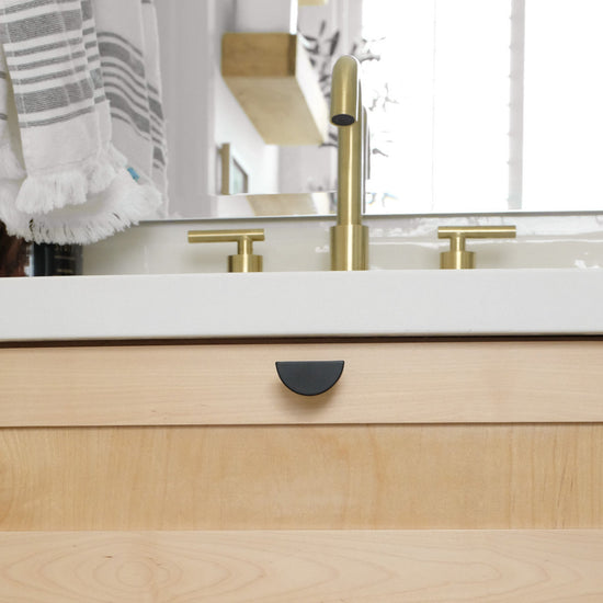 Half Moon Cabinet Knob - Half Semi Circle for Kitchens and Baths