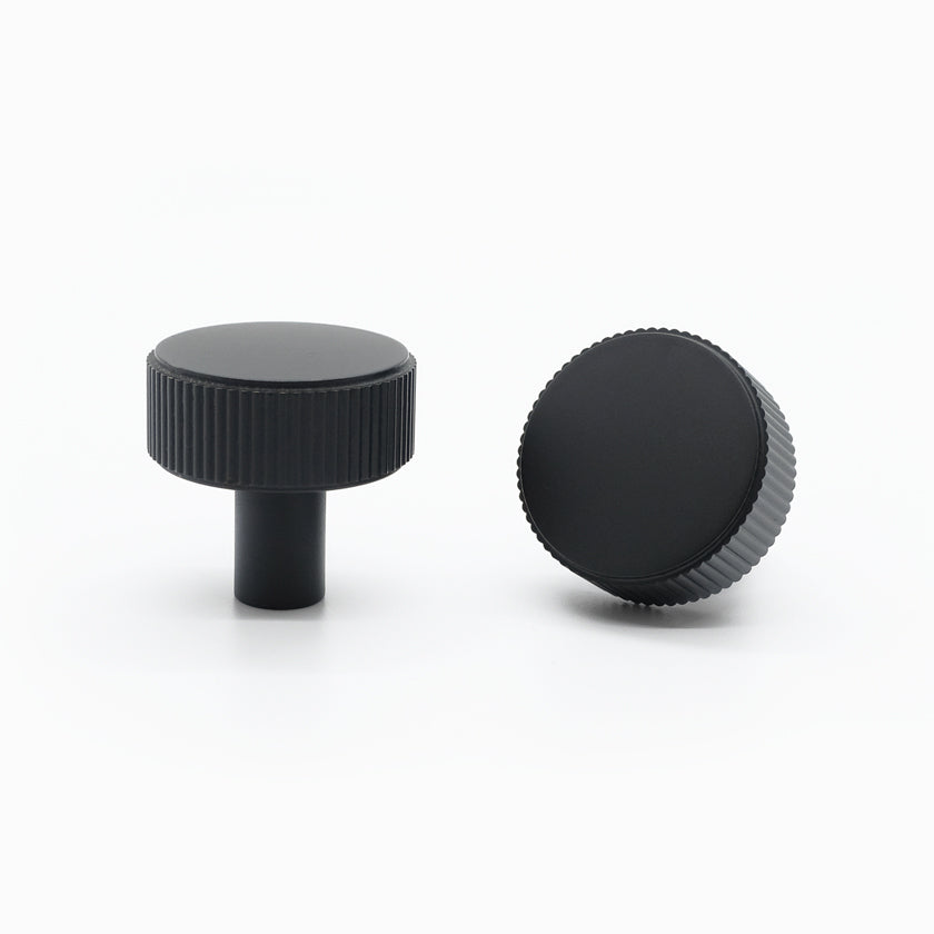 Ribbed Cabinet Knob - Textured Hardware Made with 100% Solid Brass