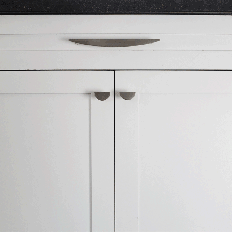 Half Moon Cabinet Knob - Half Semi Circle for Kitchens and Baths